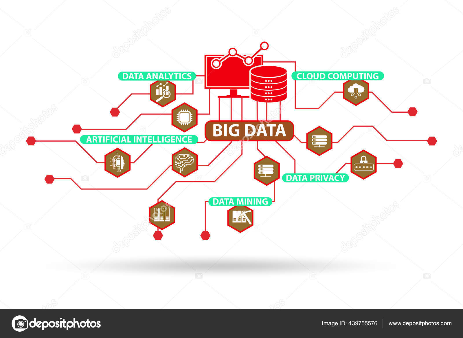 Big data concept illustraion in modern computing — Stock Photo © Elnur ...