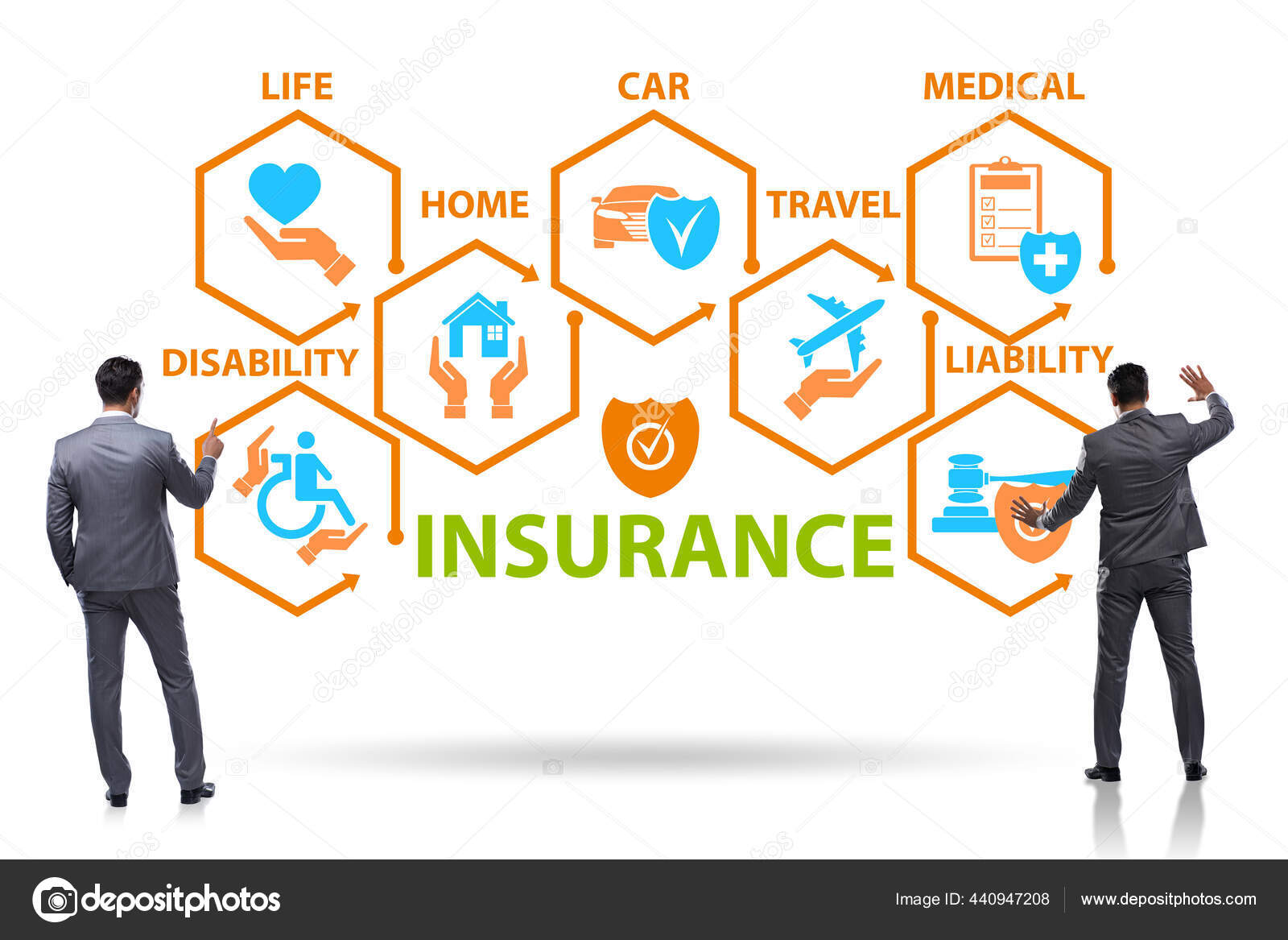 Concept of various types of insurance — Stock Photo © Elnur_ #440947208