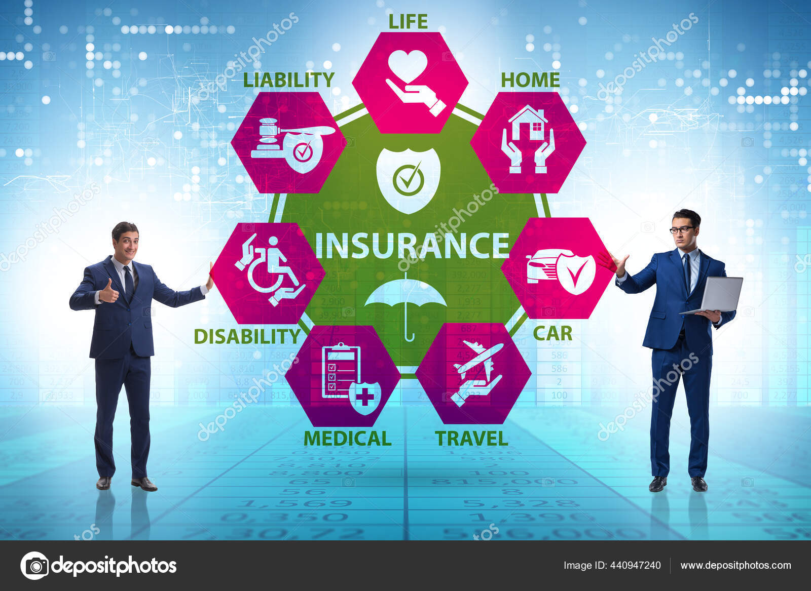 Concept of various types of insurance — Stock Photo © Elnur_ #440947240