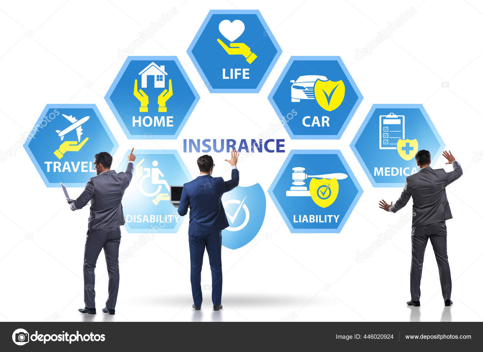 Concept of various types of insurance — Stock Photo © Elnur_ #446020924