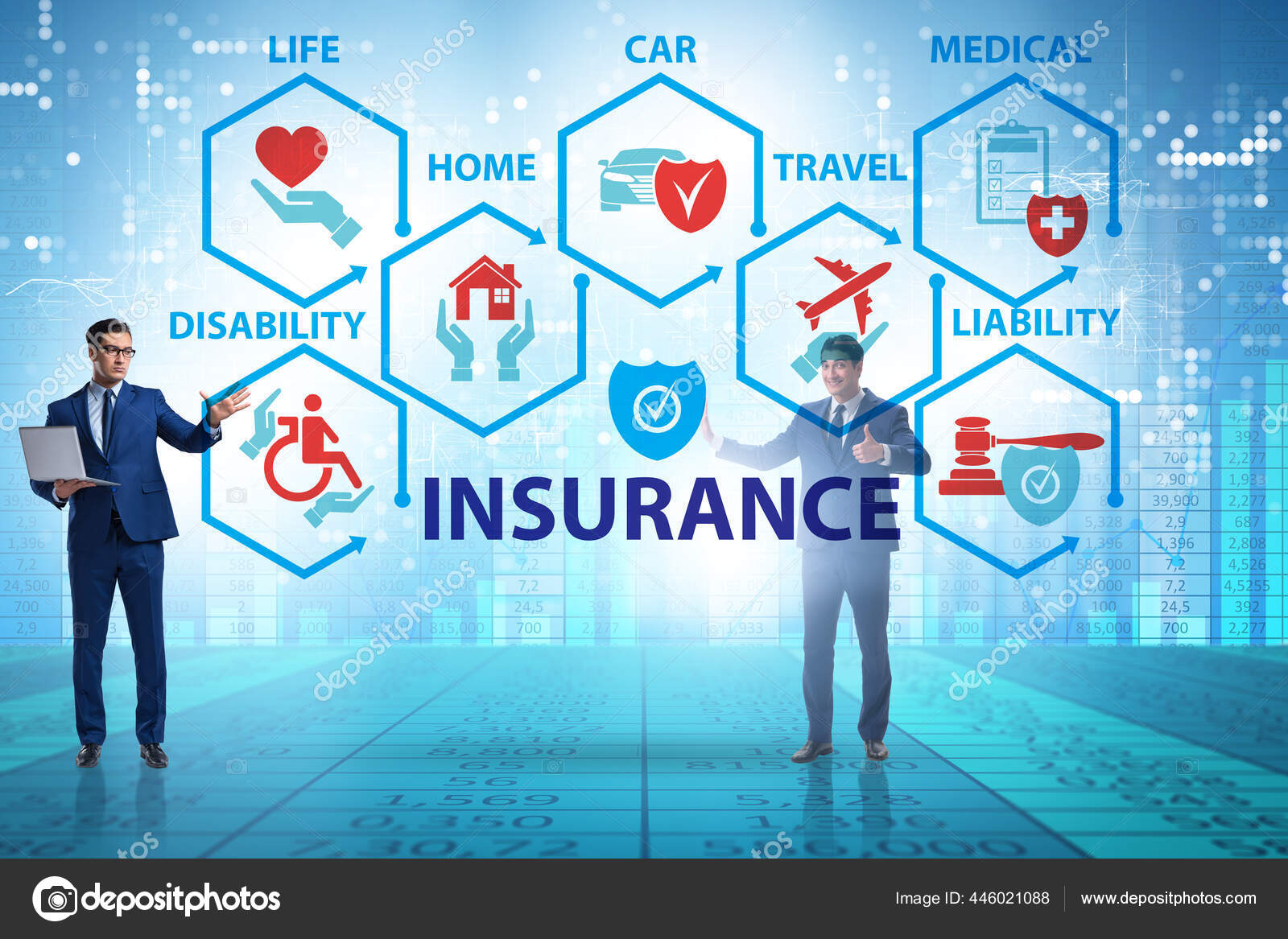 Concept of various types of insurance — Stock Photo © Elnur_ #446021088
