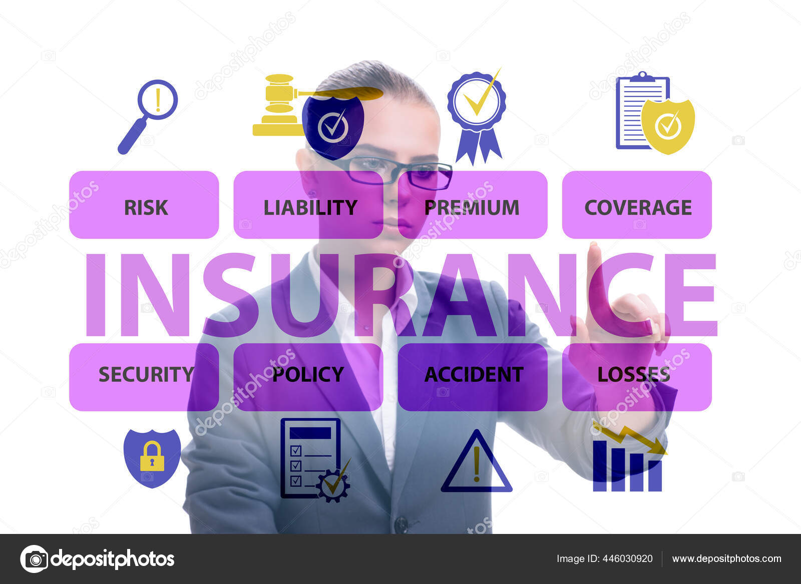 Concept of various types of insurance — Stock Photo © Elnur_ #446030920