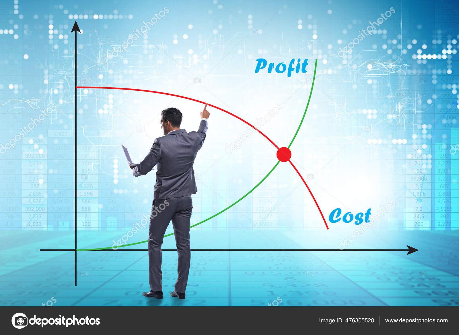 Concept of proft and loss with businessman — Stock Photo © Elnur ...