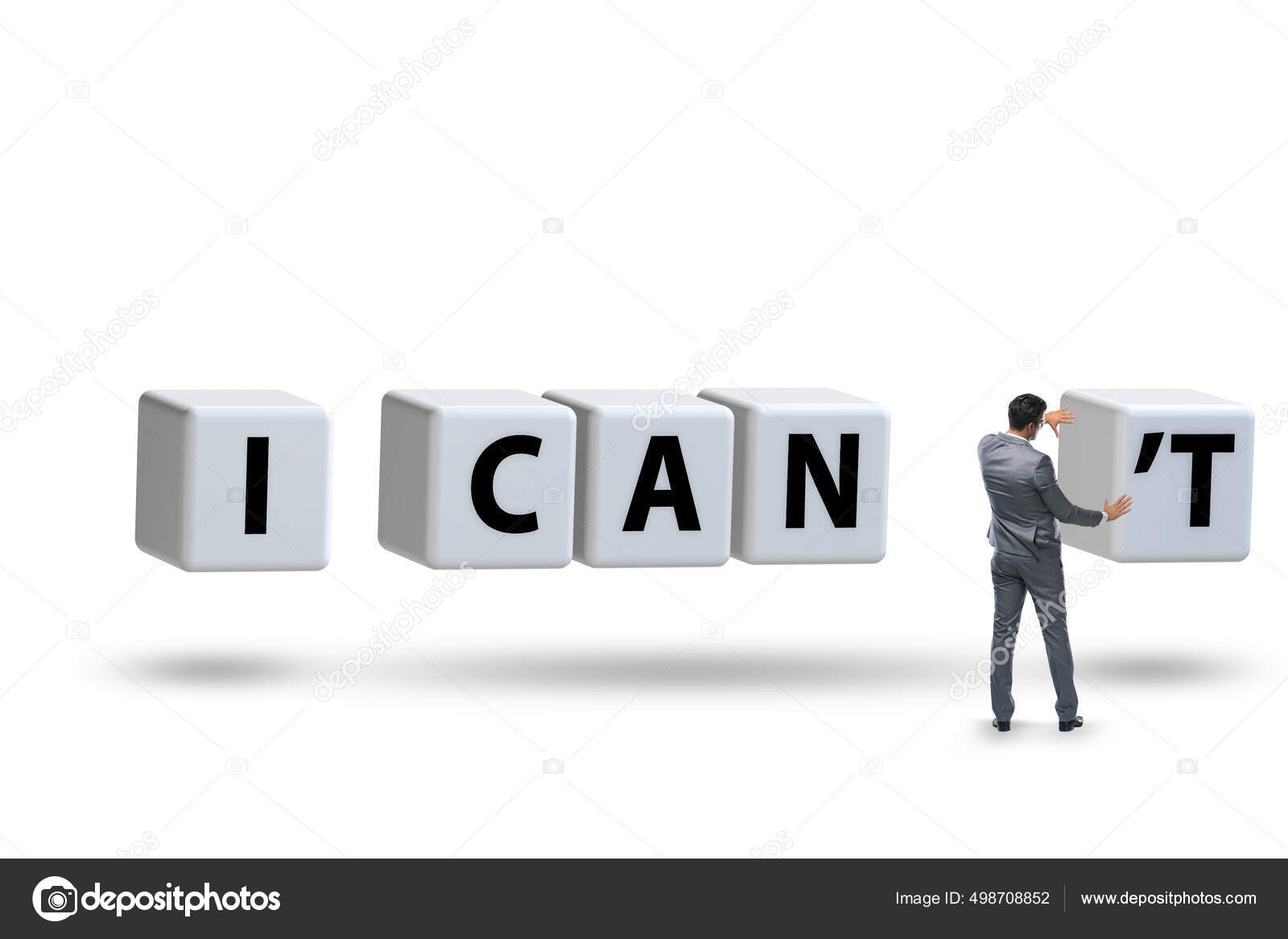 Concepto de determinación con cubos giratorios — Foto de stock © Elnur ...