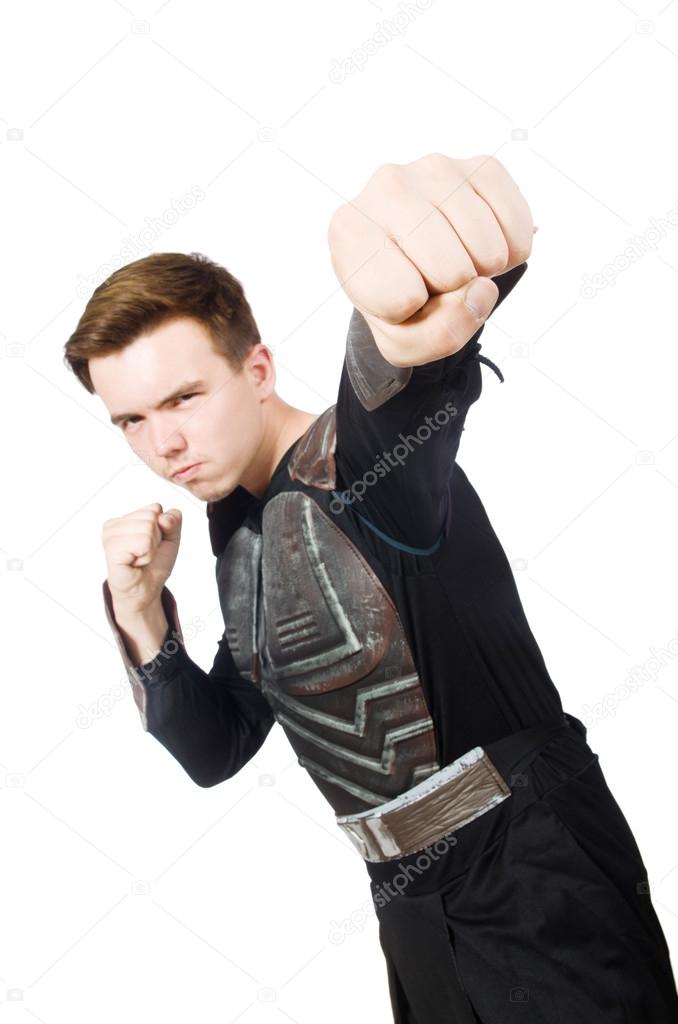 Funny warrior isolated on the white background Stock Photo by ©Elnur ...