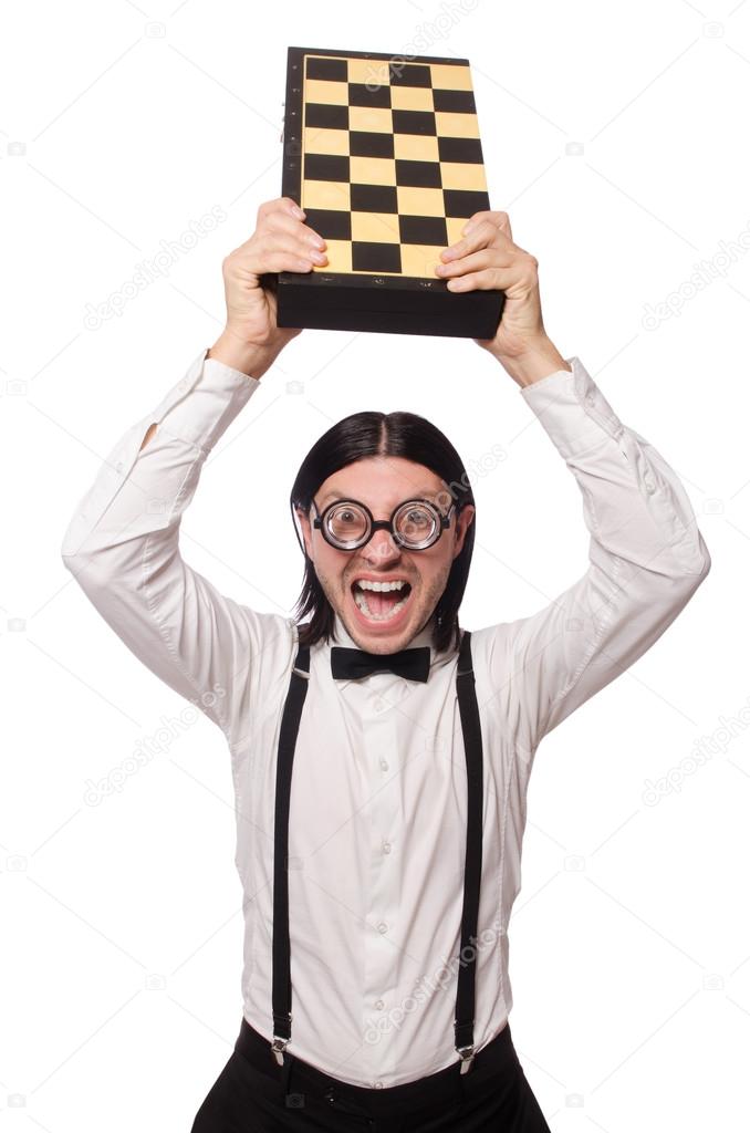 Nerd chess player Stock Photo by ©Elnur_ 58254261