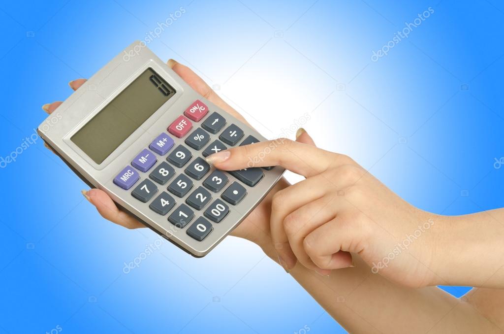 Hand holding calculator — Stock Photo © Elnur_ #59661581