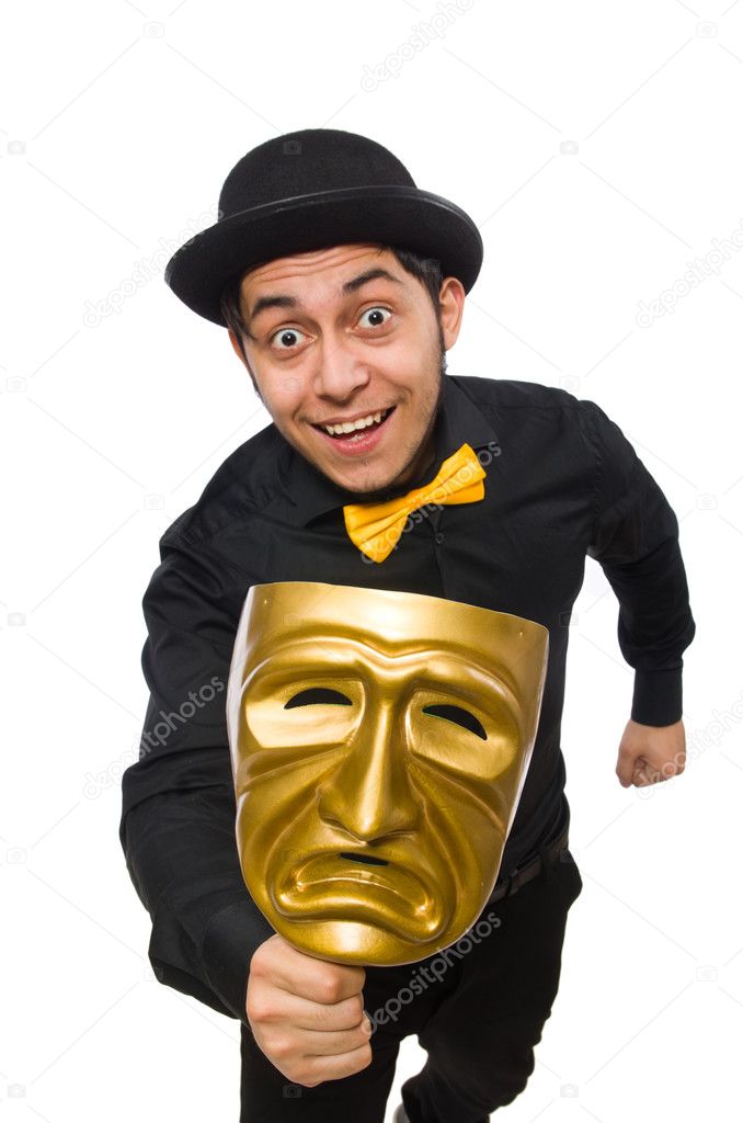 Man with golden Venetian mask Stock Photo by ©Elnur_ 70327543