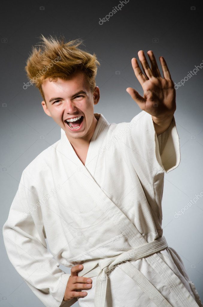 Funny karate fighter Stock Photo by ©Elnur_ 70335935