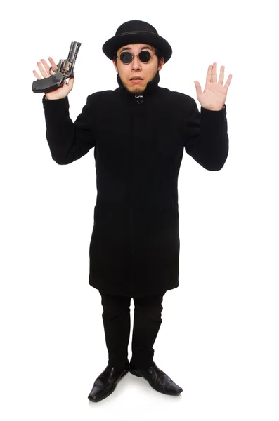 Man with gun isolated on the white Stock Photo by ©Elnur_ 57227491