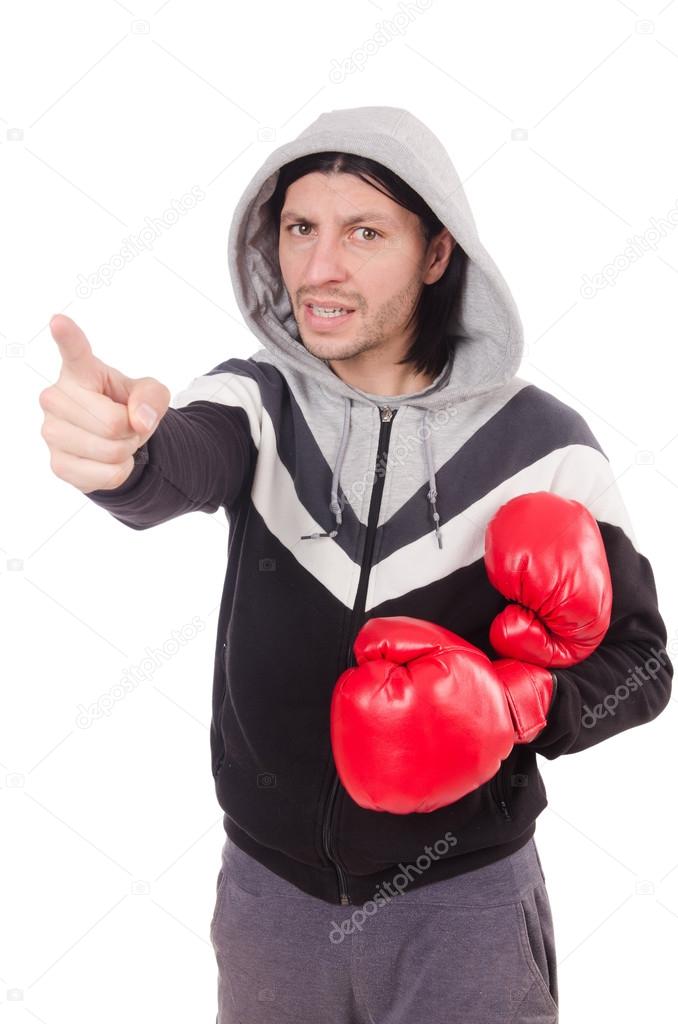 Funny boxer isolated on the white Stock Photo by ©Elnur_ 73150821