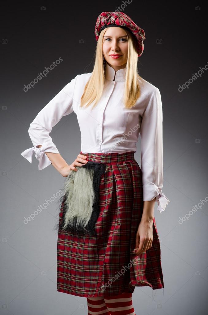 Traditional Scottish Girls Womens Costume Scottish Lady Medium