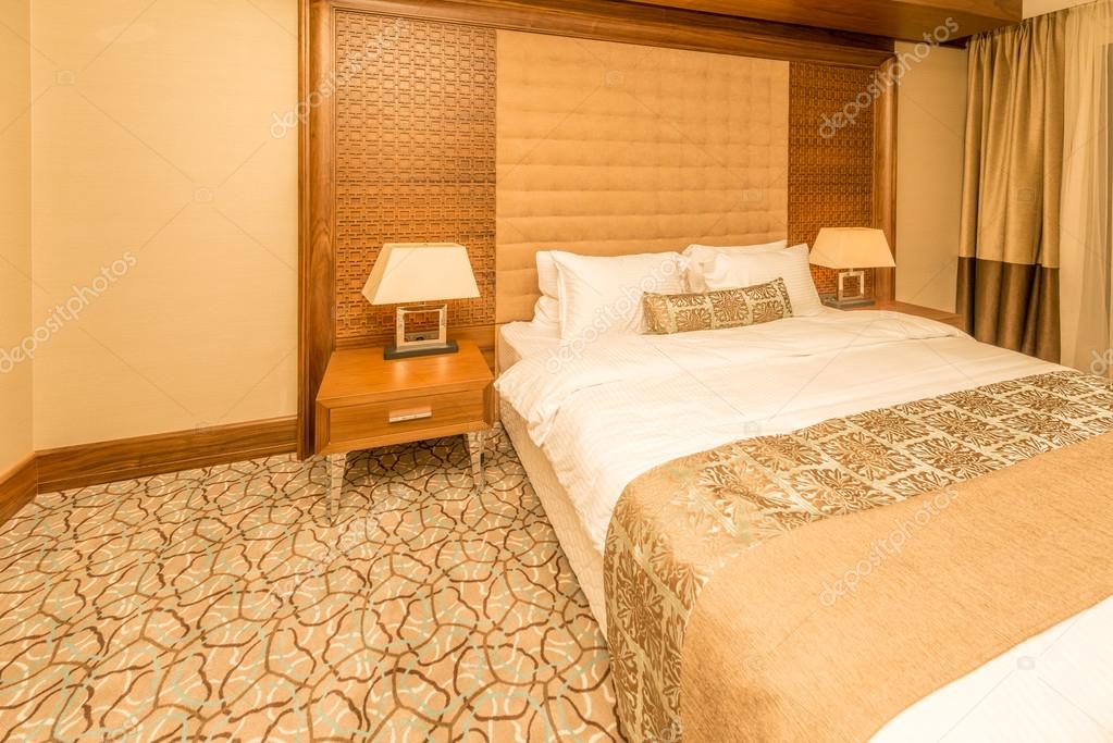 Hotel room with modern interior — Stock Photo © Elnur_ #86620346