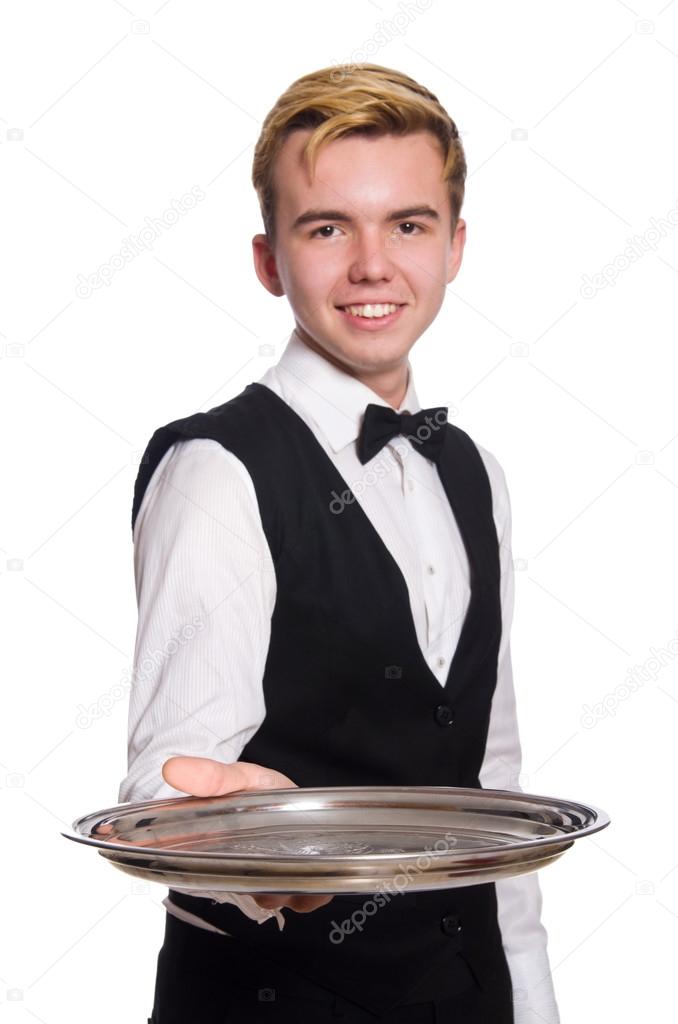 Waiter Holding Plate