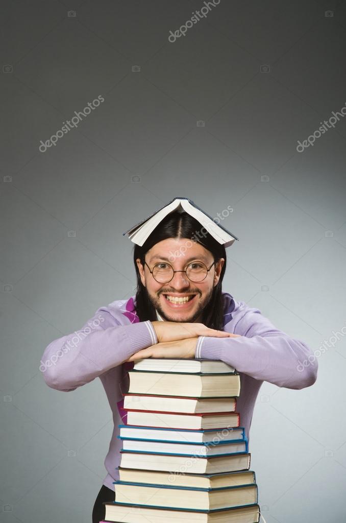 Young student with book in learning concept — Stock Photo © Elnur ...