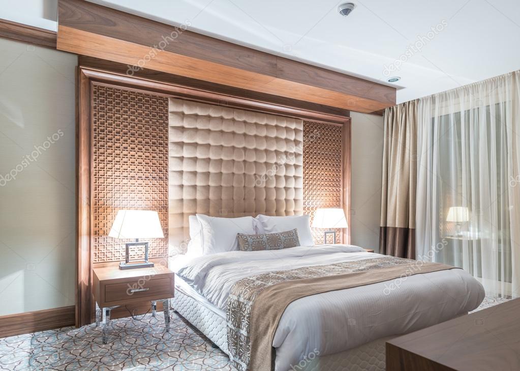 Hotel room with modern interior — Stock Photo © Elnur_ #88853112