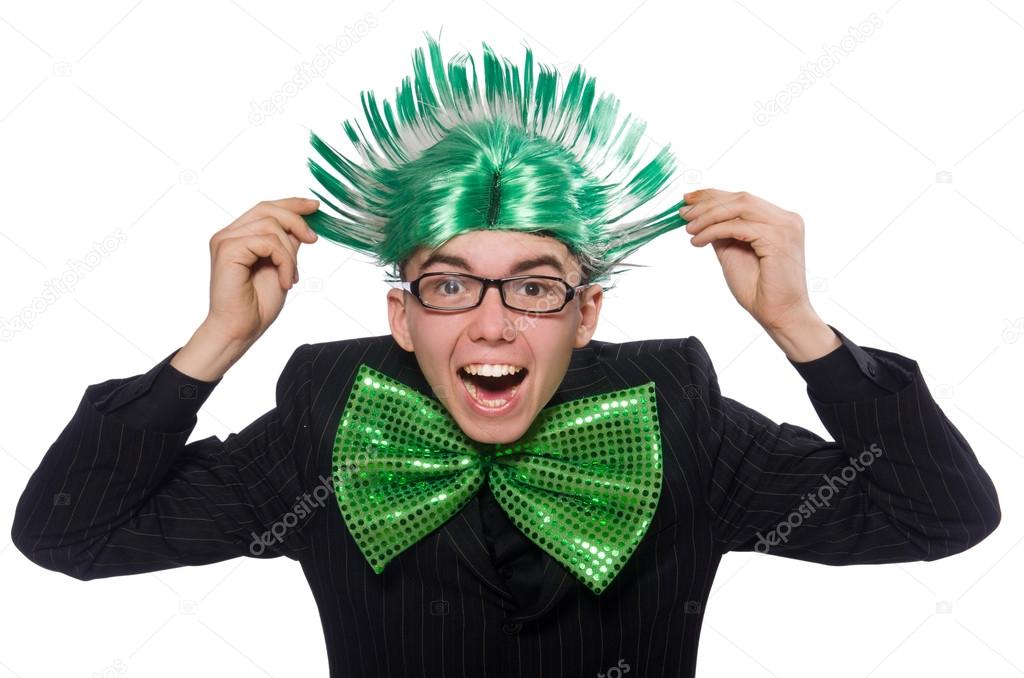 Funny man with mohawk hairstyle — Stock Photo © Elnur_ #88857294