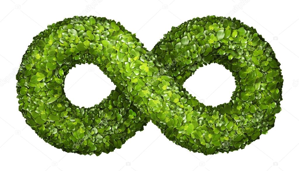 Infinity symbol from the green grass — Stock Photo © Irochka #100865372