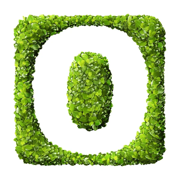 Leaves font letter o lowercase — Stock Photo © iunewind #29211459