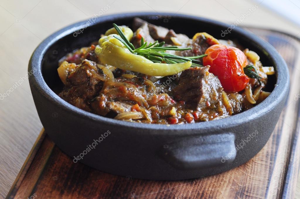 Meat stew in a bowl — Free Stock Photo © FineShine #106844878