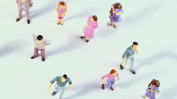 Toy, miniature figures of people — Stock Video © Paha_L #60014795