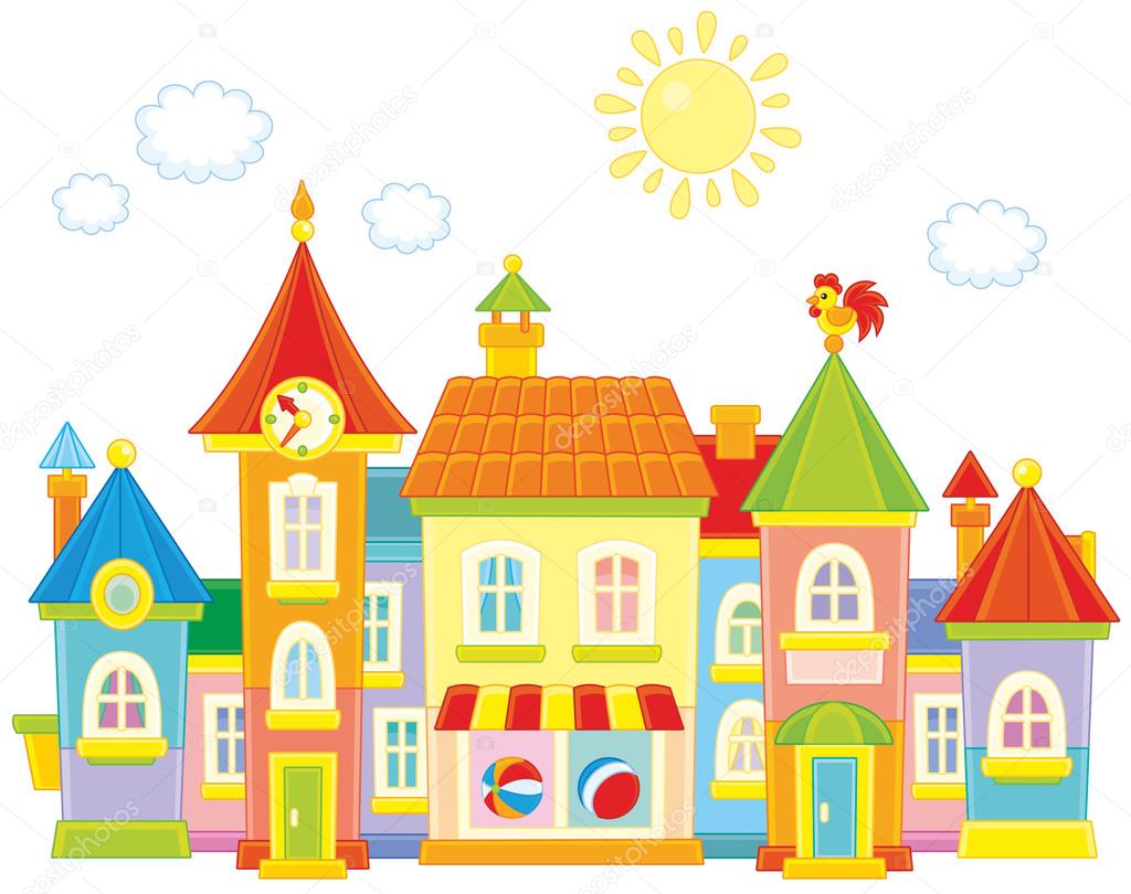 Small toy town Stock Vector Image by ©AlexBannykh #109738012