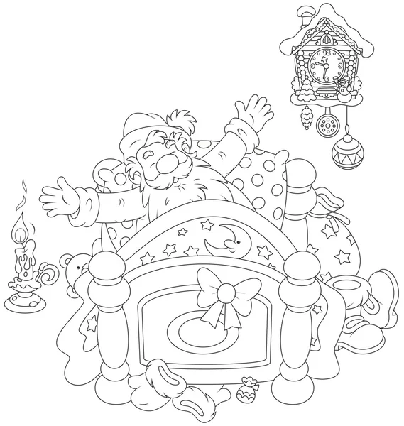 Santa Claus sleeping — Stock Vector © AlexBannykh #52854405