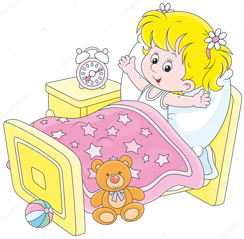 Girl Waking Up Cartoon