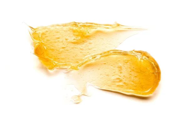 Transparent Yellow Smear Face Cream Golden Honey Isolated White ...