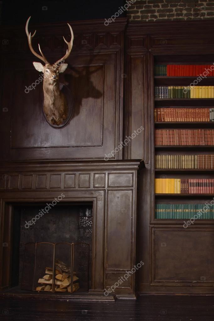 Classical library room in the victorian style — Stock Photo © Demian ...