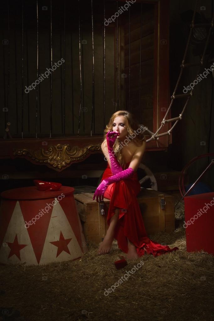 Circus actress backstage Stock Photo by ©Demian 81609366