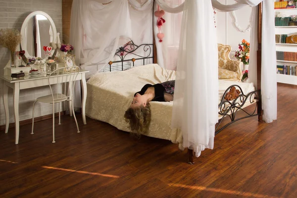 Dead woman lying on the bed Stock Photo by ©Demian 83668604