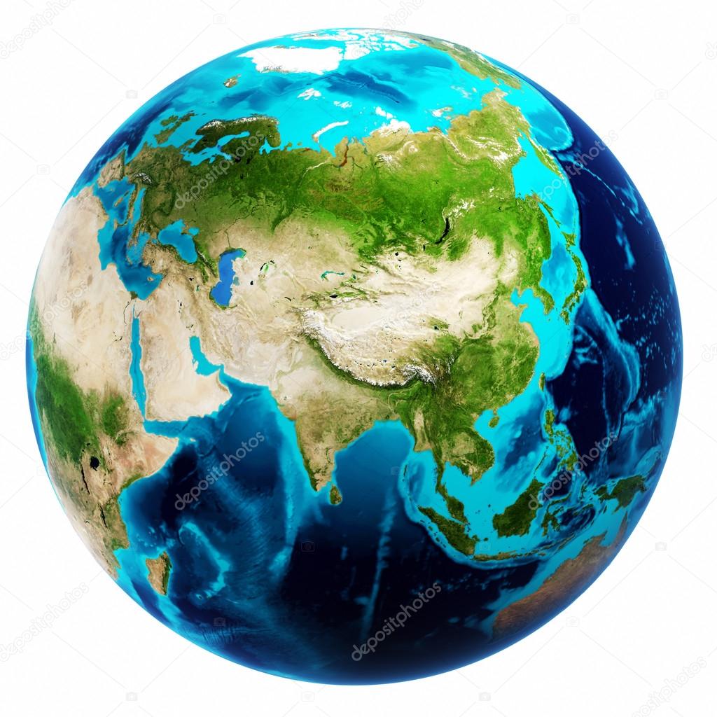 Earth map white isolated Stock Photo by ©1xpert 77717484