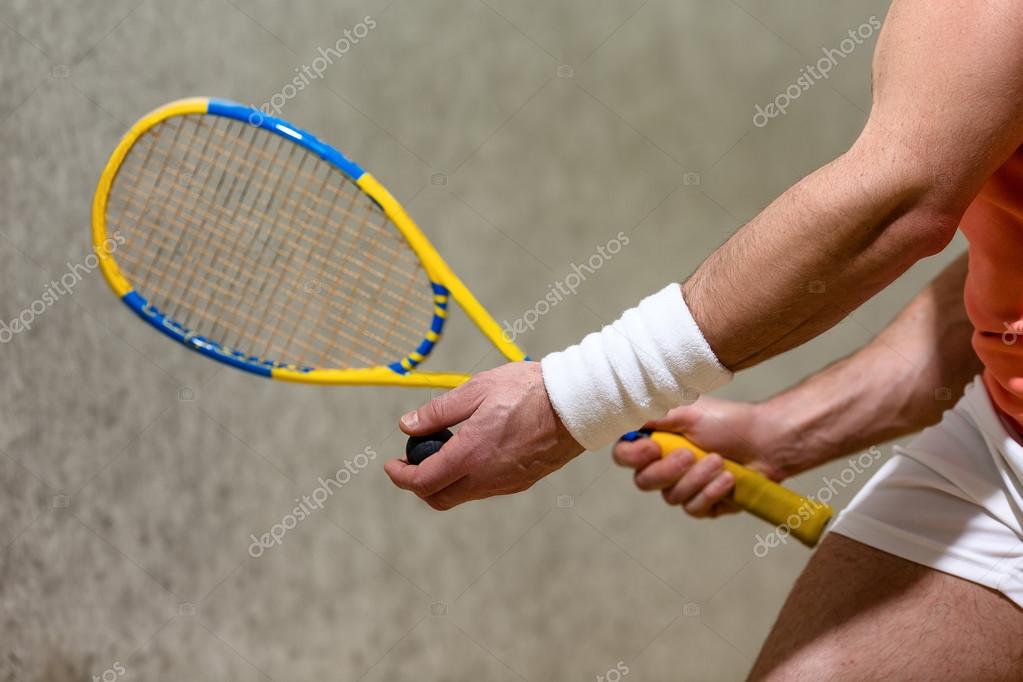 Squash racket closeup Stock Photo by ©svyatoslavlipik 108377052