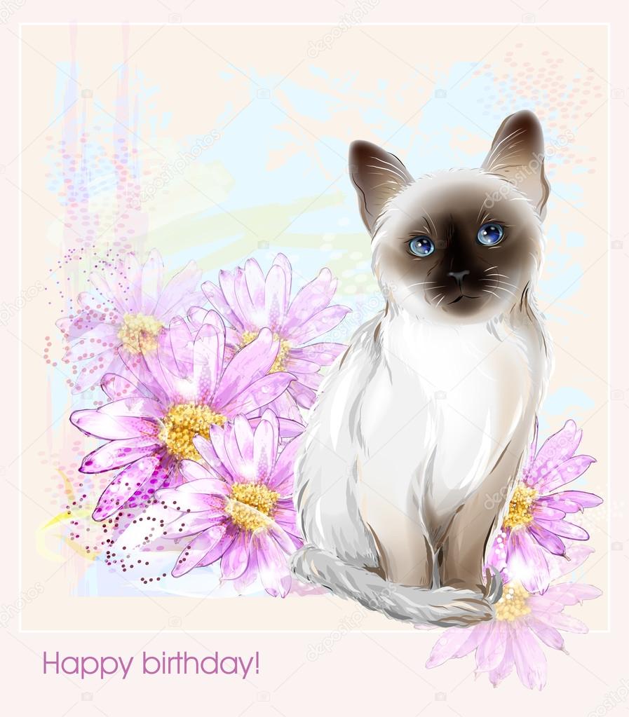Happy Birthday Siamese Cat Images