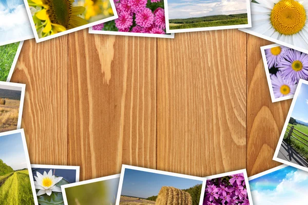 Stack of printed pictures collage Stock Photo by ©karandaev 46535441