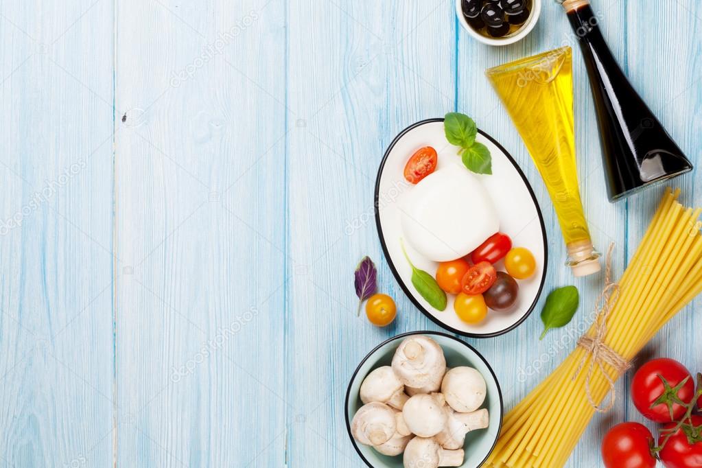 Italian food cooking ingredients — Stock Photo © karandaev #88774272