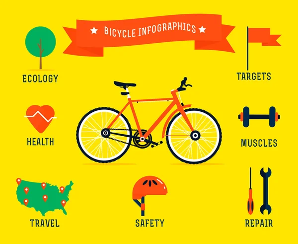 Bicycle Infographic Elements. Stock Vector by ©Zodchiy 117610022