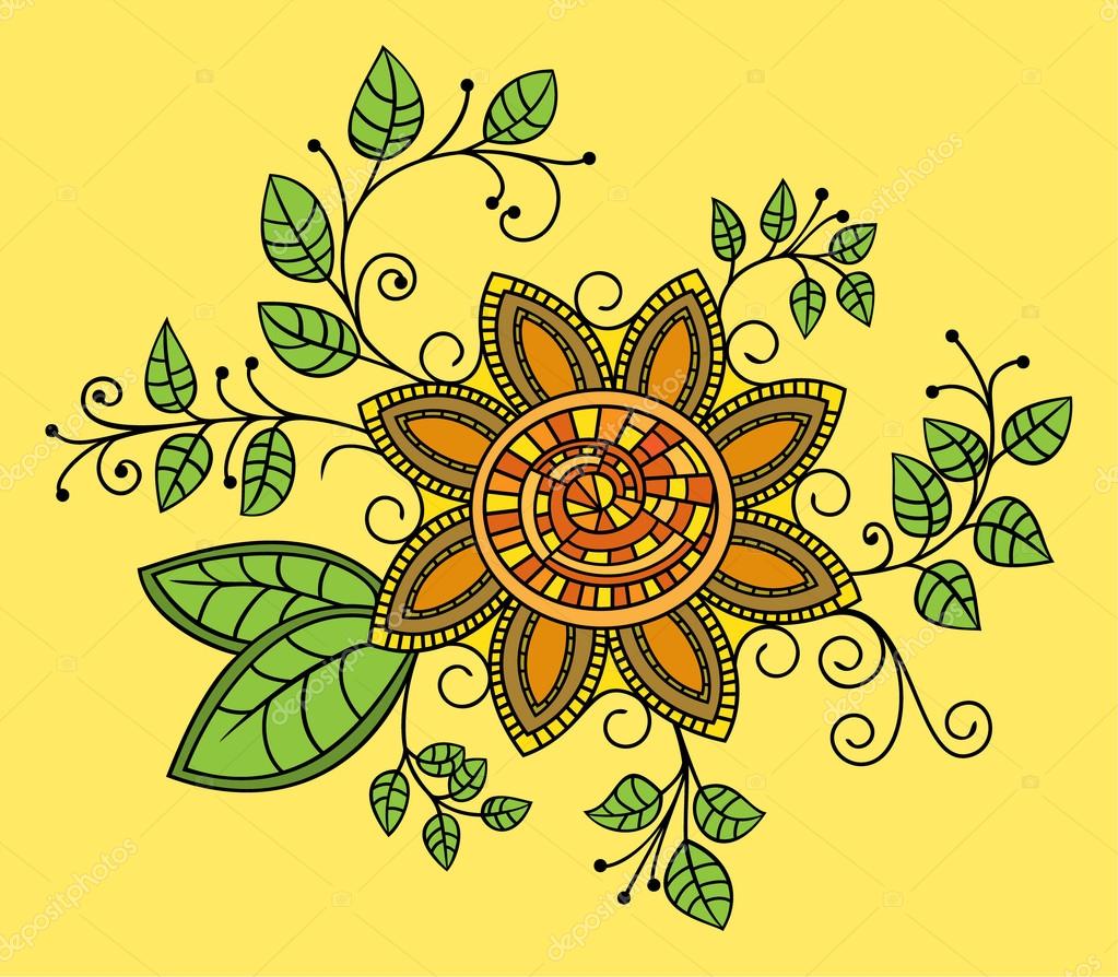 Fantasy flower, vector Stock Vector Image by ©AllesGute #100347816