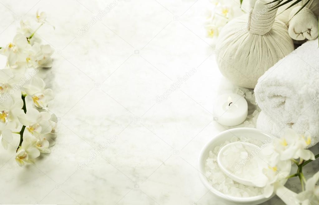 White Spa Background