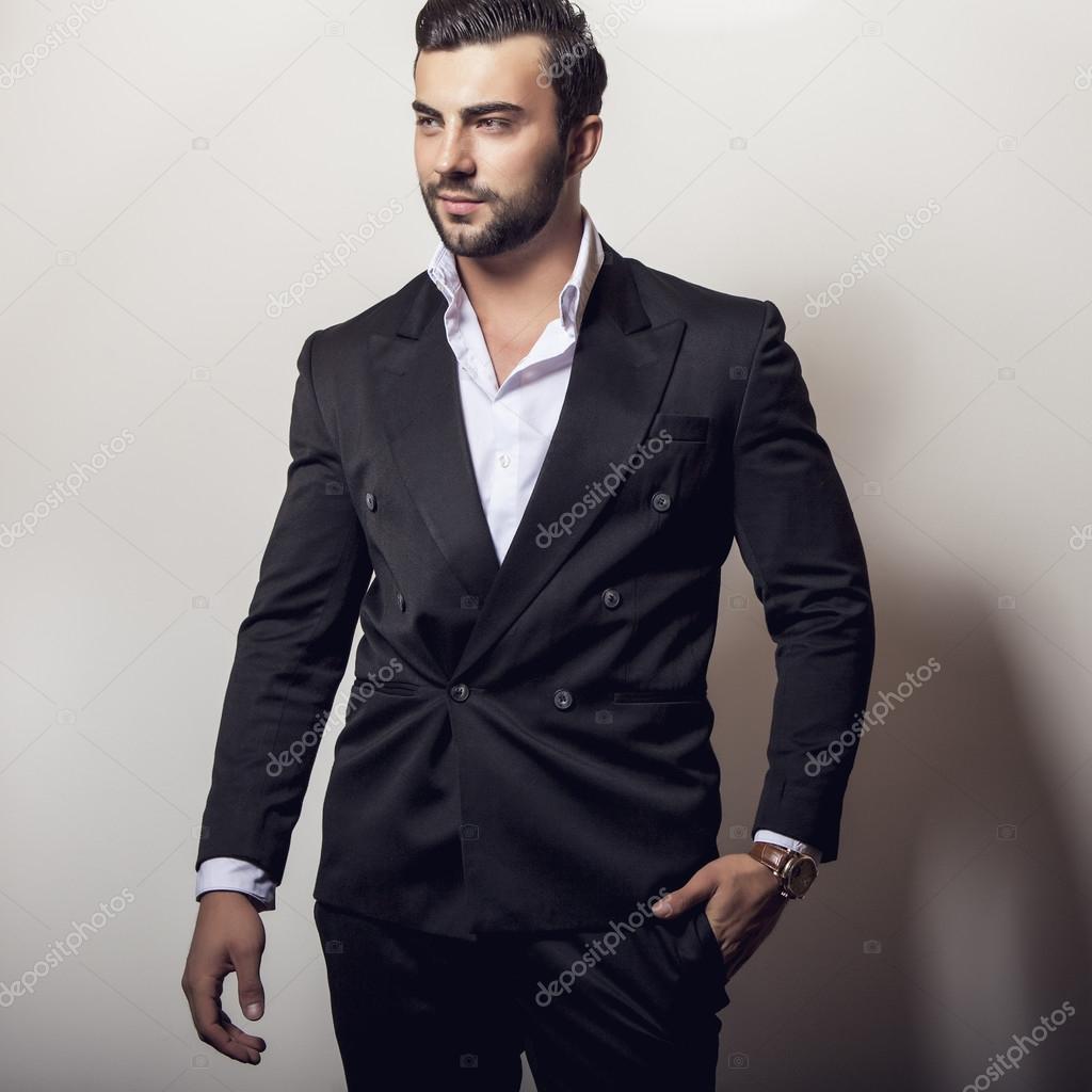 Elegant handsome man in classic costume Stock Photo by ©innervision ...