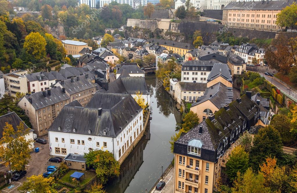 Aerial view of Luxembourg City — Stock Photo © innervision #90848208