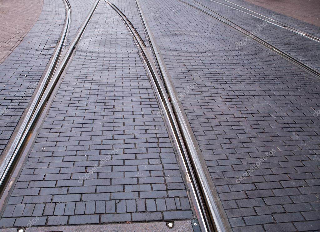 Tram ways in city Stock Photo by ©innervision 90848844