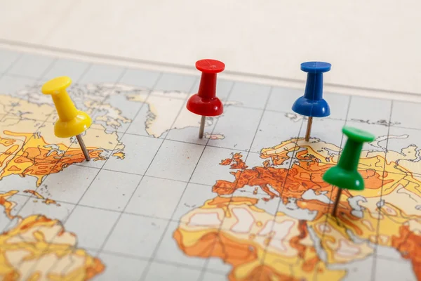 Thumbtack in a Map Stock Photo by ©portokalis 119169616