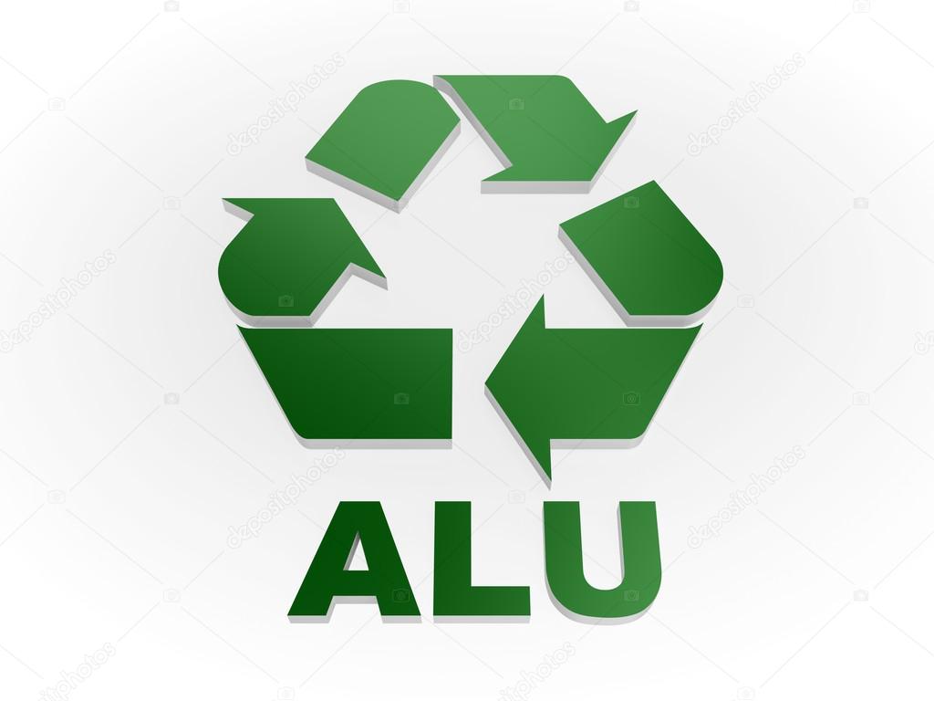 Alu-Zeichen recyceln (Recycling-Codes - Aluminium) – Stockfoto ...