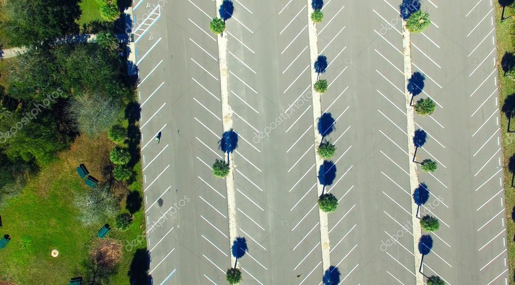 Aerial view of Empty Parking with free lots — Stock Photo © jovannig ...