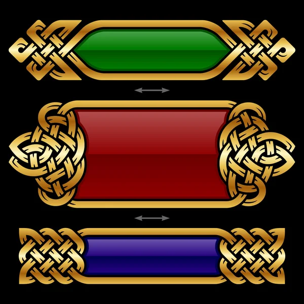 Vector Celtic Frame set isolated on white background Stock Vector Image ...