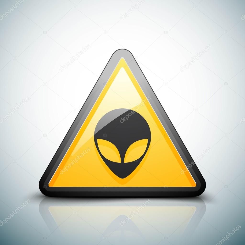 Alien hazard sign Stock Vector Image by ©Yuriy_Vlasenko #101104974