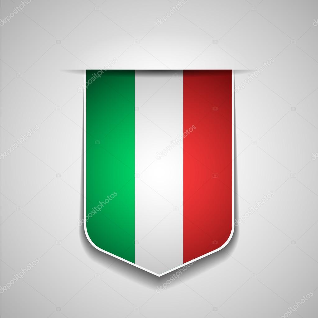Italy flag shield sign Stock Vector by ©Yuriy_Vlasenko 102868334