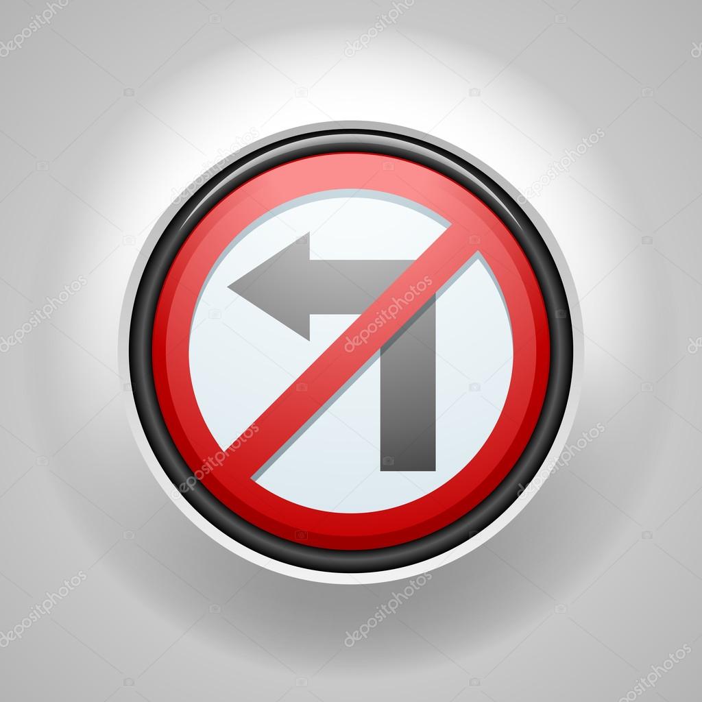 Left restricted sign Stock Vector by ©Yuriy_Vlasenko 103680732